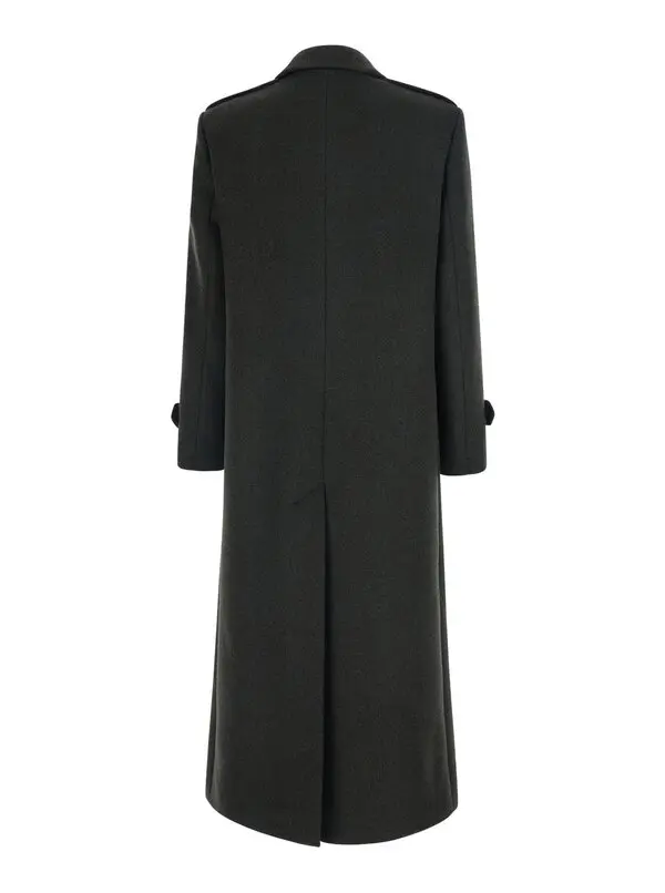 LEPLAIN Long Oversized Coat With Notched Collar And Double-breasted Closure In Fabric For