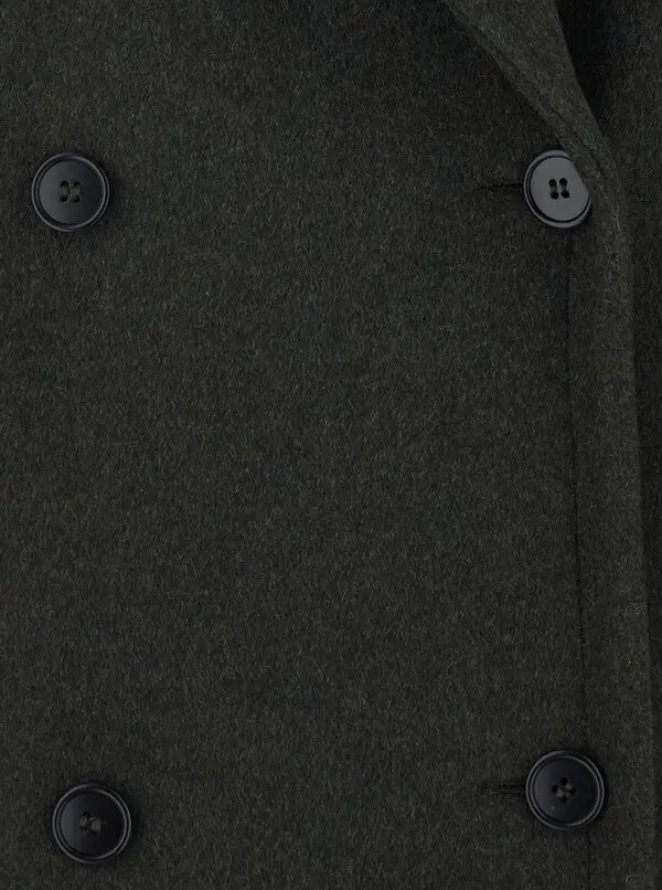 LEPLAIN Long Oversized Coat With Notched Collar And Double-breasted Closure In Fabric For