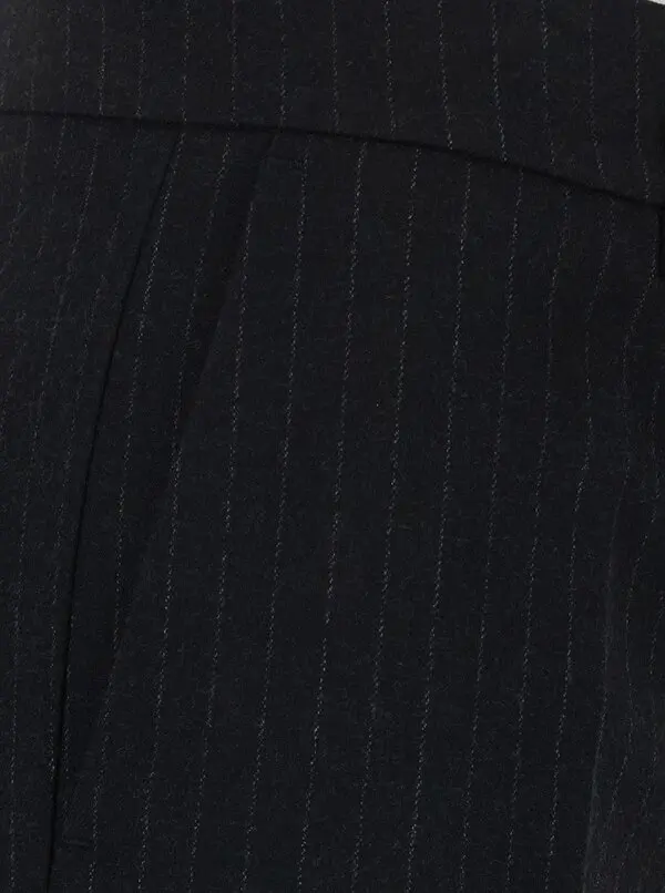 LEPLAIN Flared Pants With All-over Pinstripe Motif In Fabric For