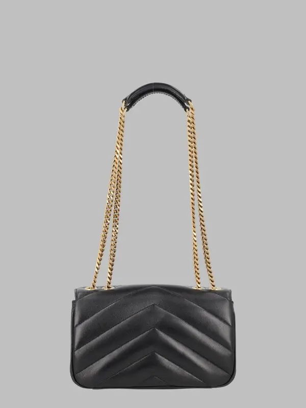 Saint Laurent Borsa Loulou In Pelle Trapuntata - Black