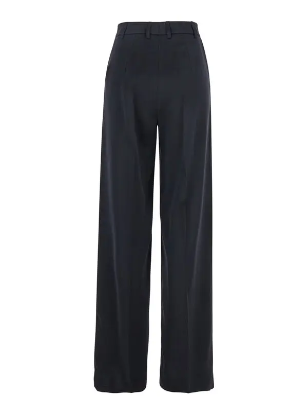 LEPLAIN Blue Tailored Pants In Satin