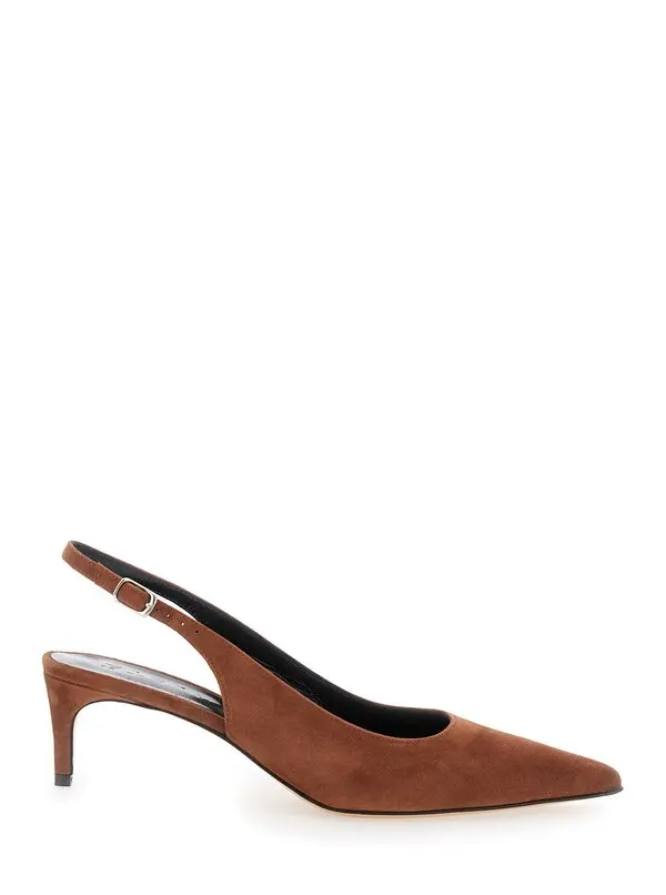 LEPLAIN Luisa' Slingback Pumps With Low Heel In Suede