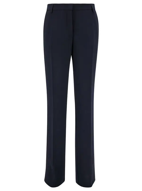 LEPLAIN Blue Straight Pants With Concealed Closure In Candy