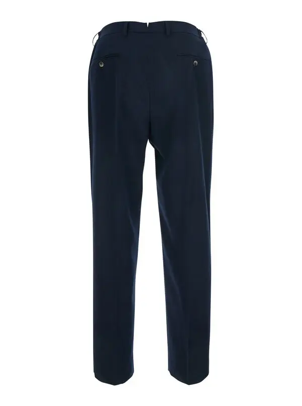 LEPLAIN Blue Pants With Front Pleats And Belt Loops In Fabric For