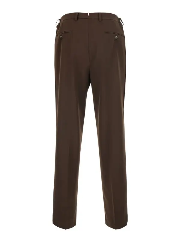 LEPLAIN Pants With Front Pleats And Belt Loops In Fabric For