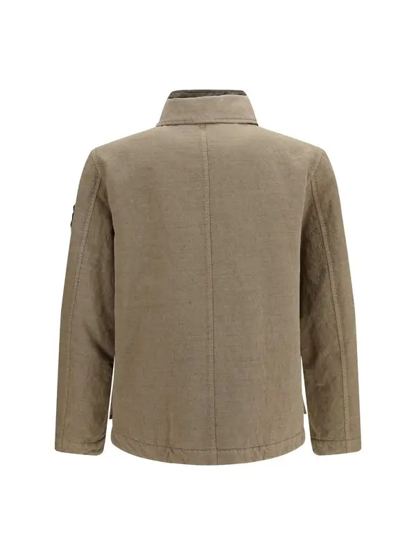 Stone Island Padded Cotton And Wool-blend Jacket