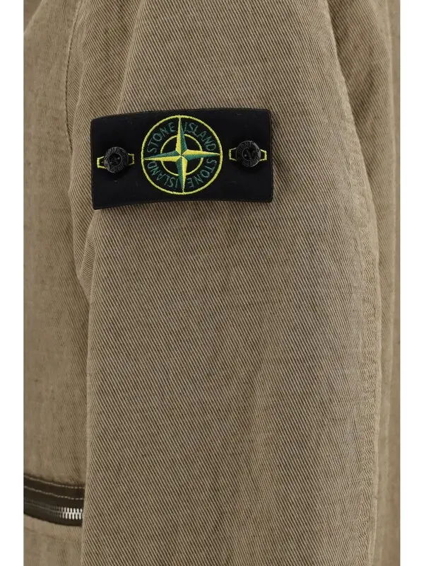Stone Island Padded Cotton And Wool-blend Jacket