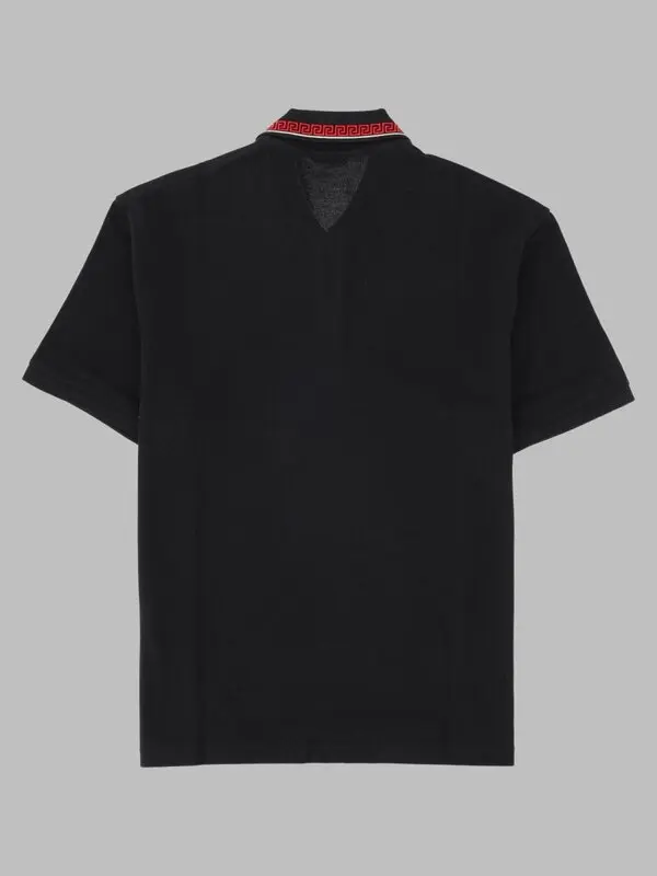 Versace Polo Con Logo E Ricamo Greca