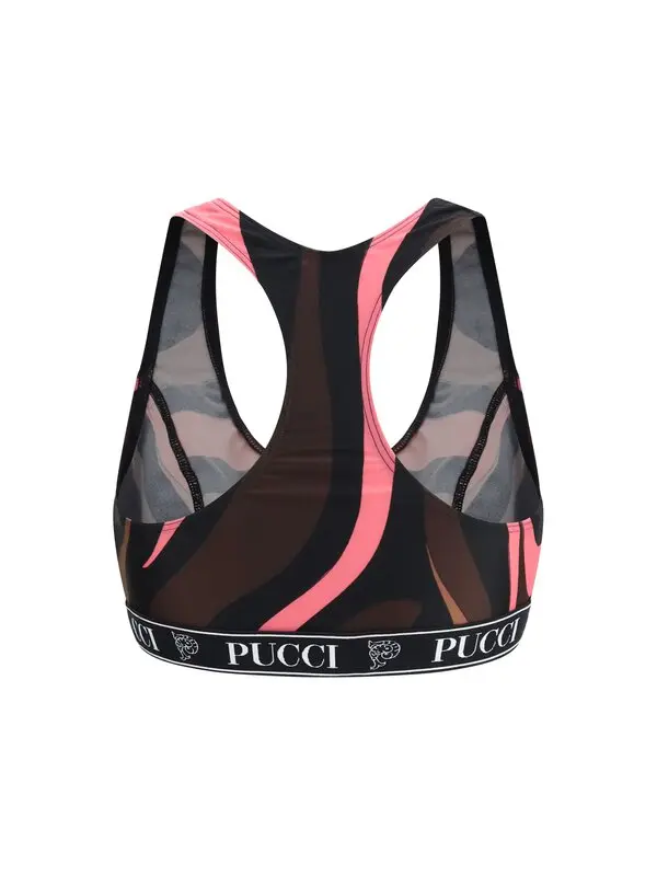 Emilio Pucci Marmo Print Sports Top