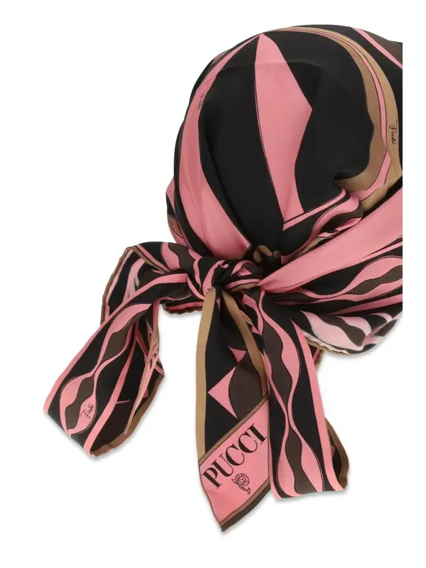 Emilio Pucci Dune Print Silk Twill Triangle Bandana
