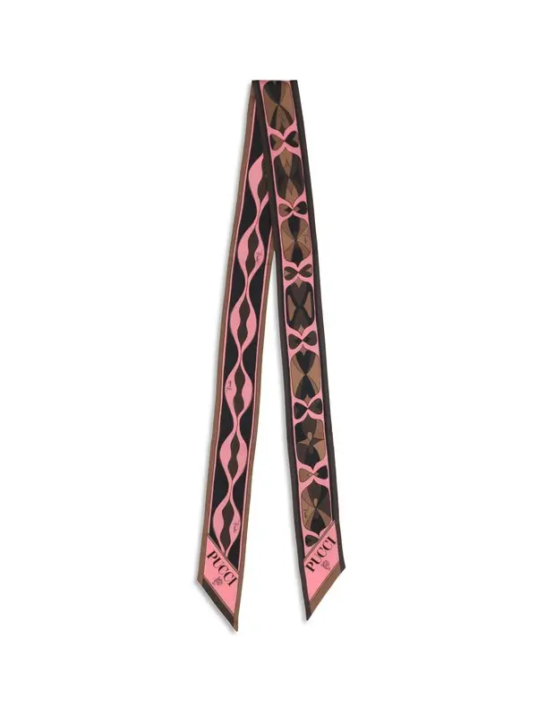 Emilio Pucci Silk Twill Bandeau Scarf With Mixed Prints