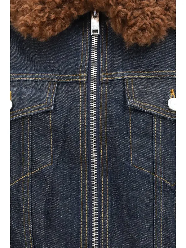 GANNI Denim Bomber Jacket