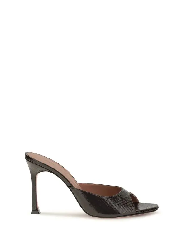 Amina Muaddi Alexa Croc-effect Sandals