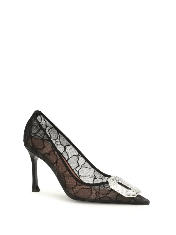 Amina Muaddi Camelia Lace Pumps