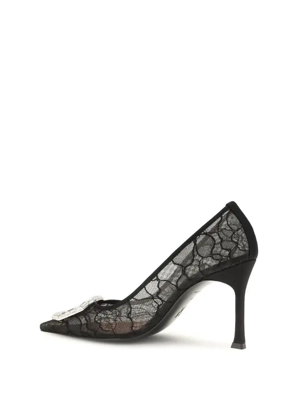 Amina Muaddi Camelia Lace Pumps