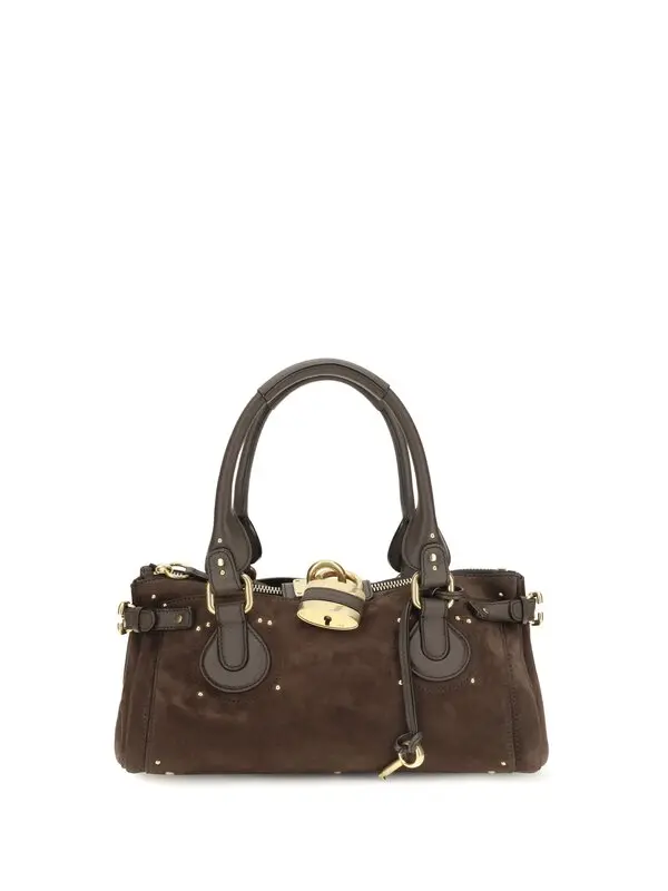 Chloé Paddington Suede Handbag - Brown