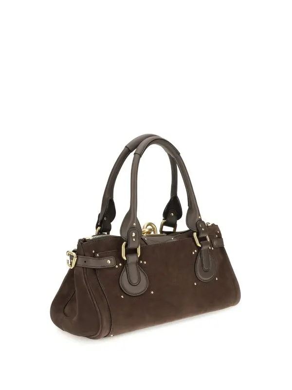 Chloé Paddington Suede Handbag - Brown