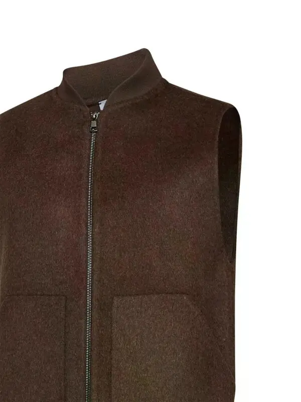 D4.0 Ribbed-knit Collar Waistcoat
