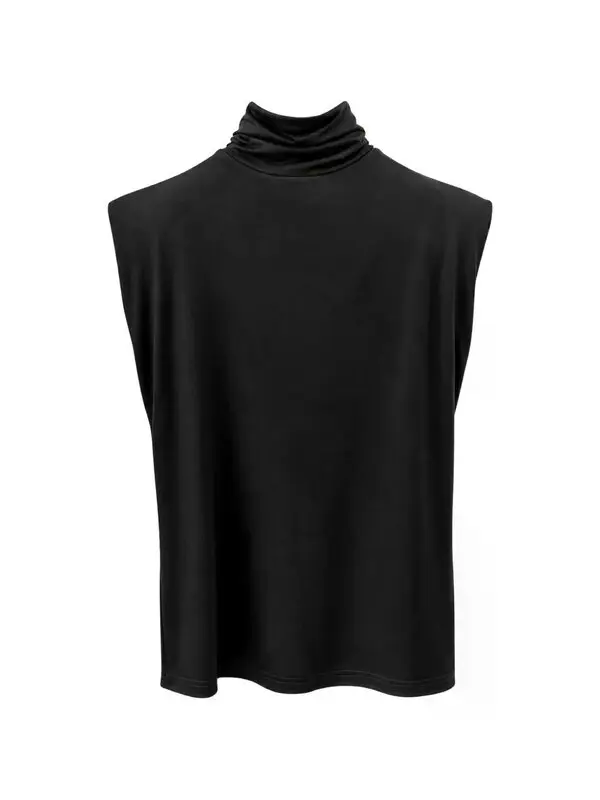 WEILI ZHENG Padded-shoulder Roll-neck Tank Top