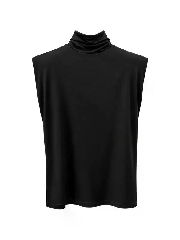 WEILI ZHENG Padded-shoulder Roll-neck Tank Top