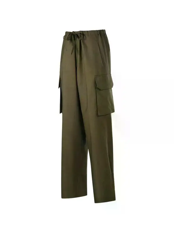 THE EROSE Drawstring Straight-leg Cargo Trousers