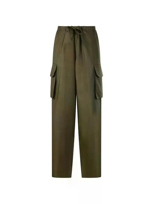 THE EROSE Drawstring Straight-leg Cargo Trousers