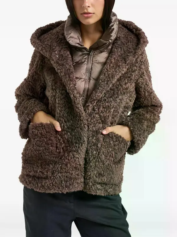BOMBOOGIE St.moritz Hooded Faux-shearling Coat