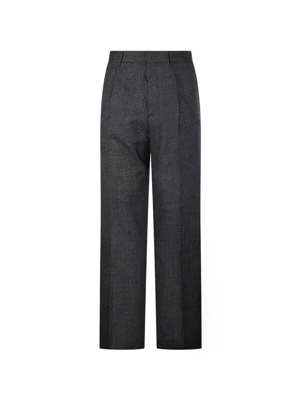 LARDINI Pleated-detail Pressed-crease Trousers