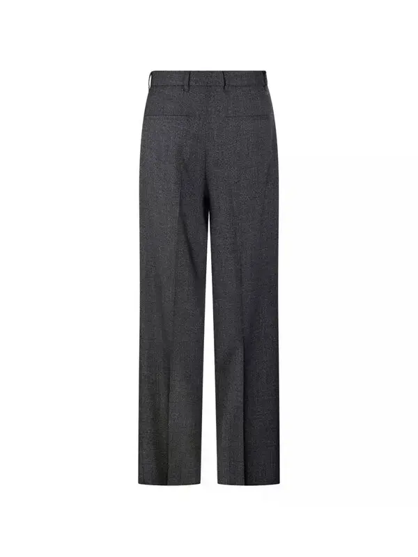 LARDINI Pleated-detail Pressed-crease Trousers
