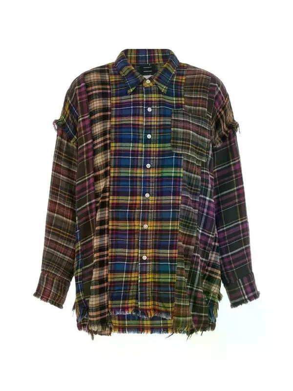 R13 Patchwork Frayed Shirt