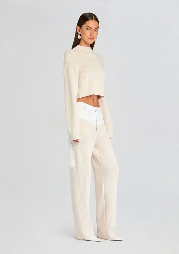 SEROYA Carmen Mid Cropped Sweater