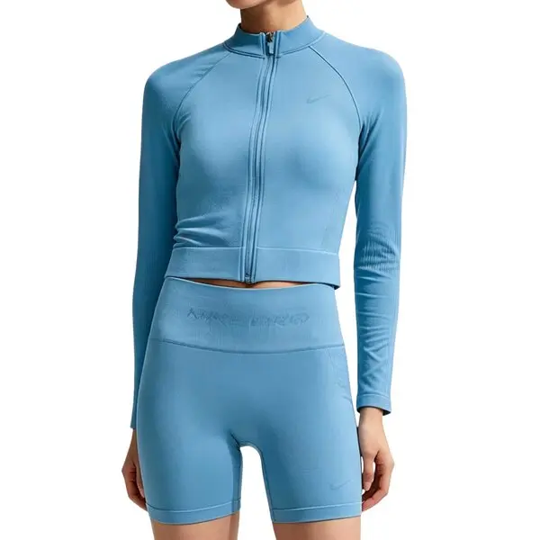 Nike Pro Full-zip Training Top - Work Blue