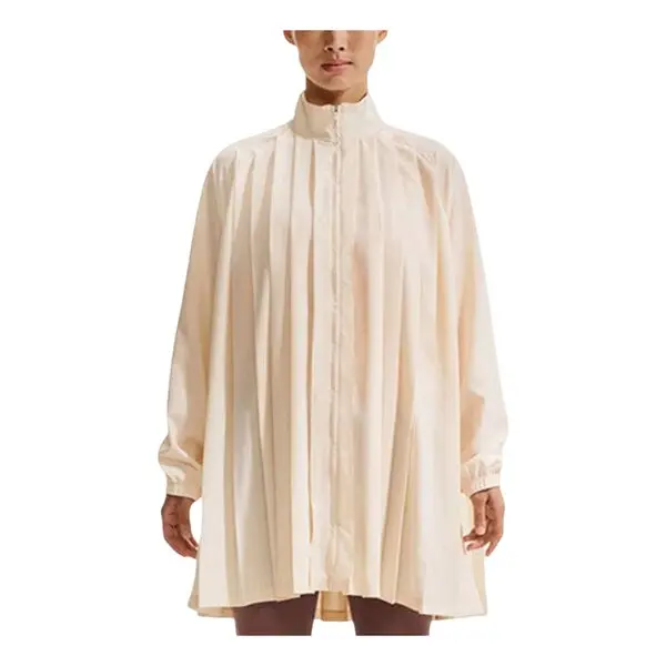 Nike Oversized Long-sleeve Pleated Mini Dress 'chalk - Chalk/chalk