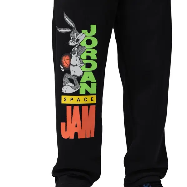JORDAN Brooklyn Space Jam Fleece Cuffed Pants - Black