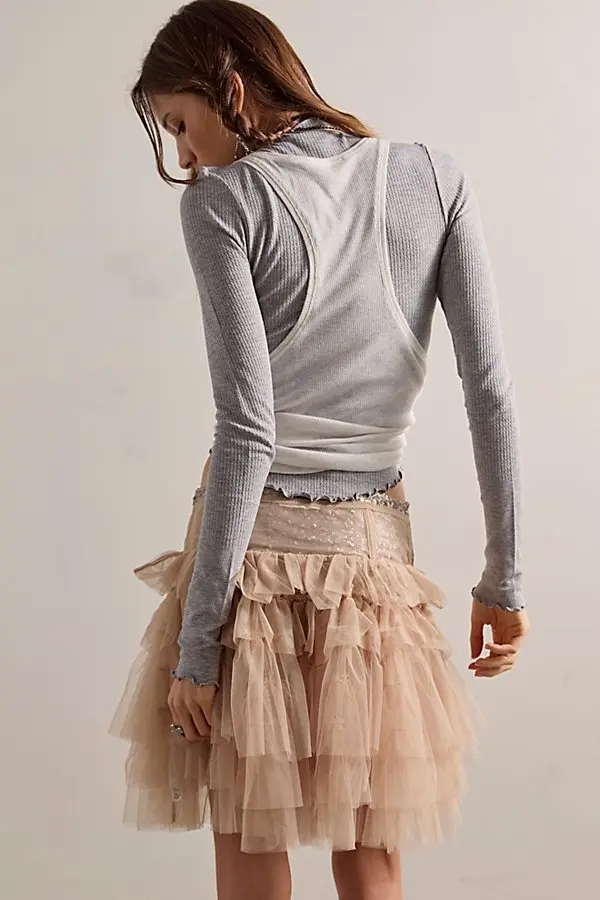 Free People True Love Tutu Slip Skirt