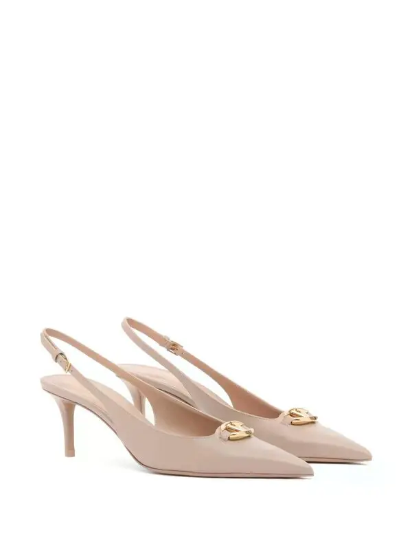 Valentino Garavani Vlogothe Bold Edition Slingback Pumps In Calfskin 60mm - Neutrals