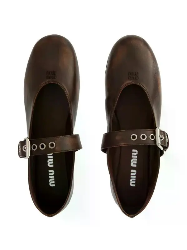 Miu Miu Nappa-leather Ballerinas