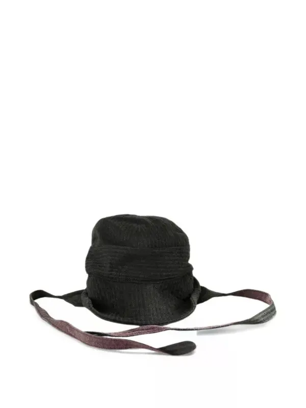 ZIGGY CHEN Hybrid Chevron-pattern Strap-detail Hat