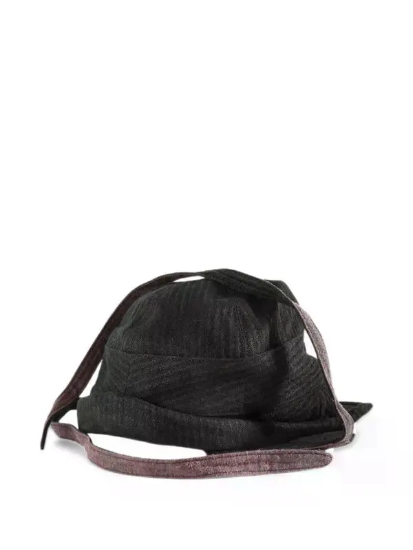 ZIGGY CHEN Hybrid Chevron-pattern Strap-detail Hat