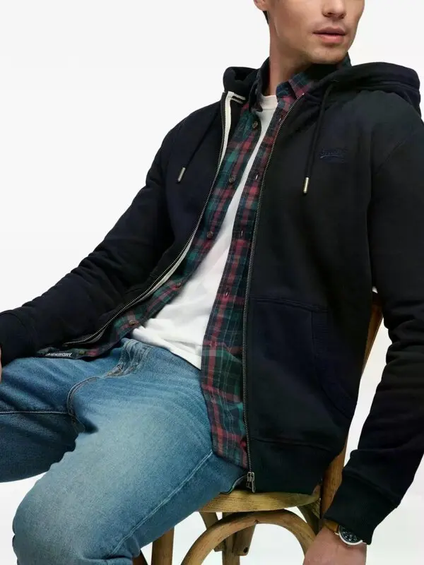 Superdry Essential Logo Zip-up Hoodie - Blue