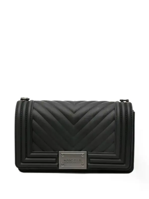 MARC ELLIS Chevron-quilted Logo-plaque Shoulder Bag