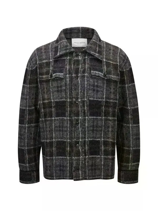 ROBERTO COLLINA Check-pattern Button-up Shirt - Grey