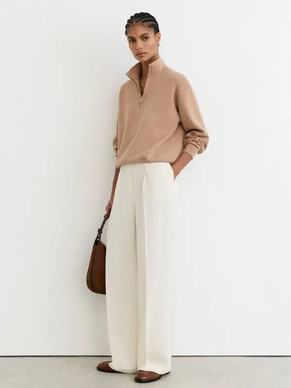 REISS Cam Wool-blend Half-zip Jumper