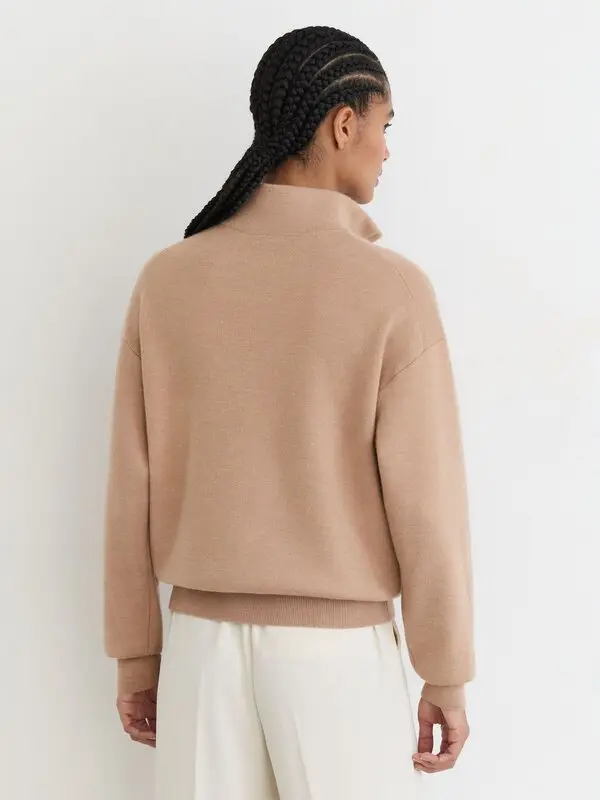 REISS Cam Wool-blend Half-zip Jumper