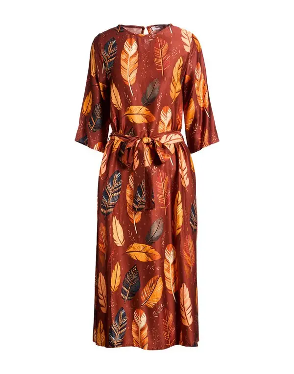 CONNOR & BLAKE Midi Dress Brick Size Viscose