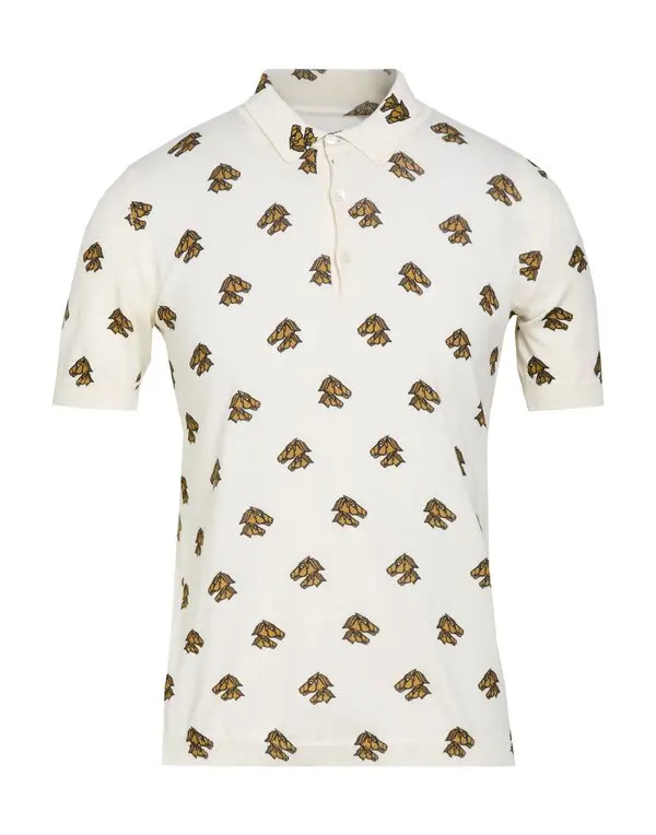 KRIS VAN ASSCHE Polo Shirt Ivory Size Cotton