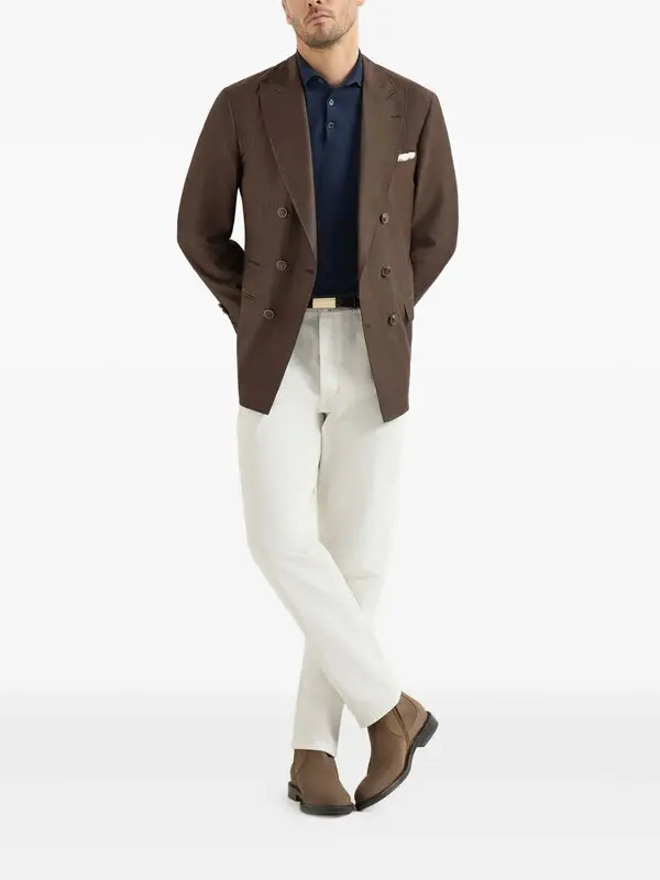Brunello Cucinelli Long-sleeve Knitted Polo Shirt