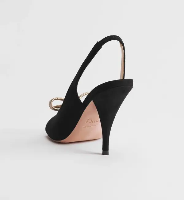 Dior Bow Heeled Slingback Sandal