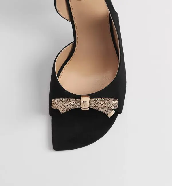 Dior Bow Heeled Slingback Sandal