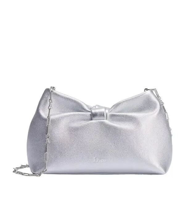Dior Dioror Small Bow Bag - Silver